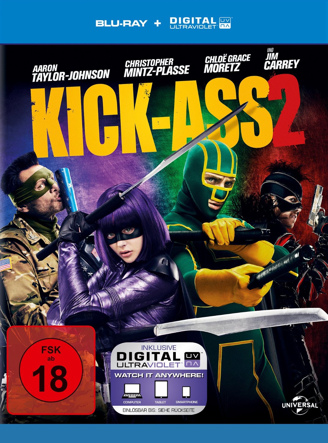 Ihr Uncut Dvd Shop Kick Ass 2 2013 Fsk 18 Blu Ray Dvds Blu Ray Online Kaufen
